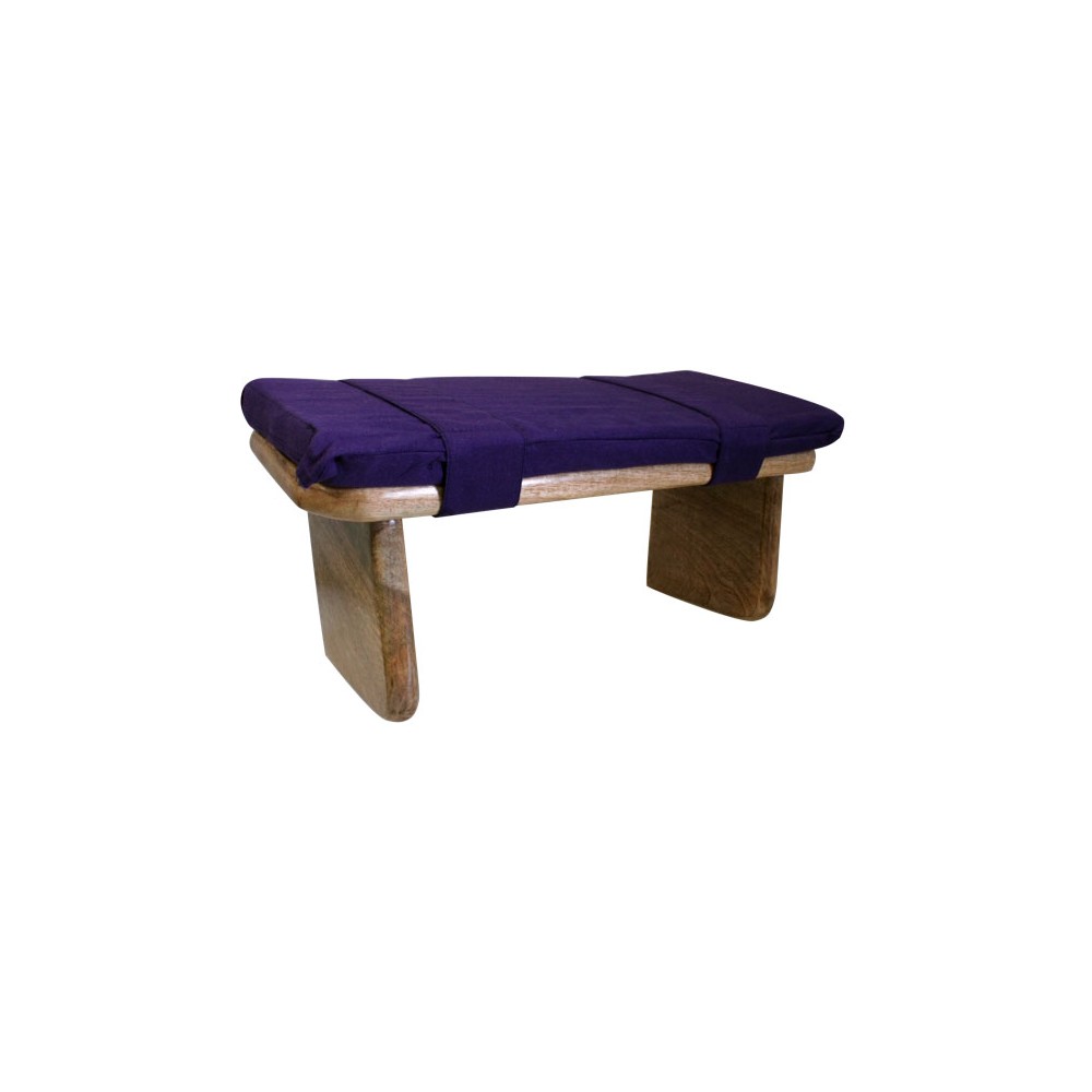 Banc de méditation Shoggi - avec coussin violet - Espace Aether